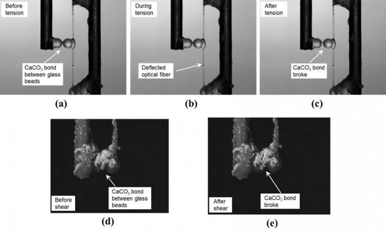 Shear and Tensile Strength Measurement of CaCO3 Cemented Bond Between ...
